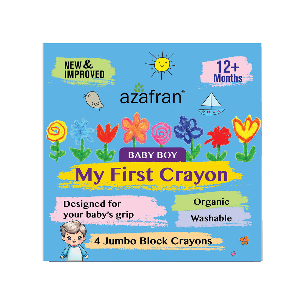 Organic Crayons - Clinically-tested, Non-Toxic & Plant-based | Azafran