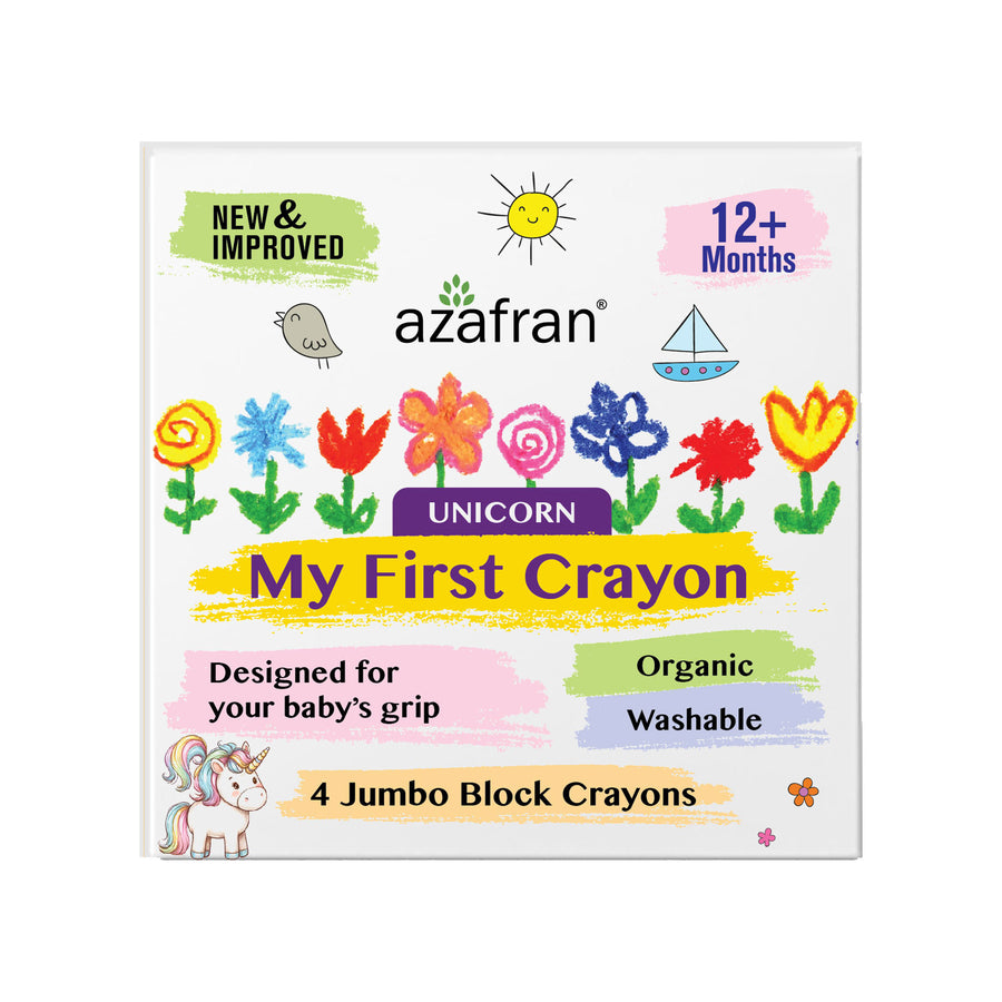 Organic Crayons - Clinically-tested, Non-Toxic & Plant-based | Azafran