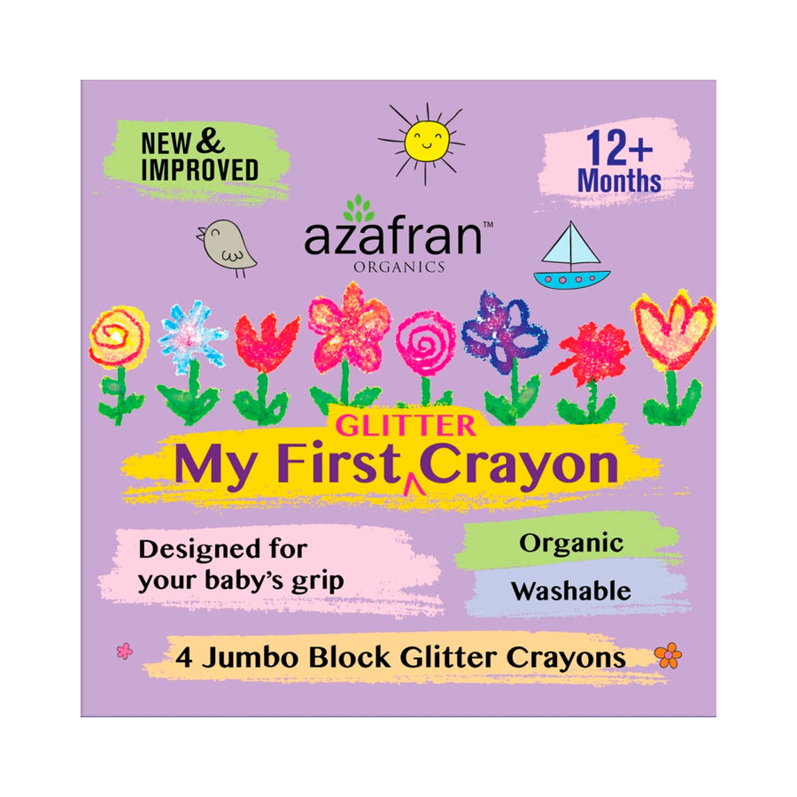 Organic Crayons - Clinically-tested, Non-Toxic & Plant-based | Azafran