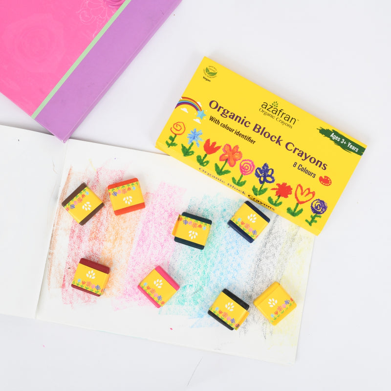 Organic Crayons - Clinically-tested, Non-Toxic & Plant-based | Azafran